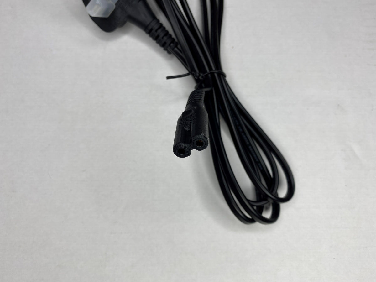 UK Plug to C7 Fig 8 socket power lead 2 meters Black – Mcc Power ...