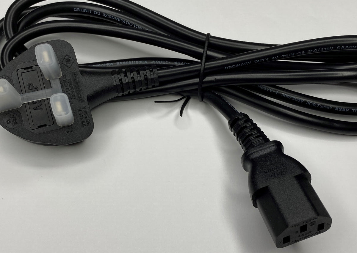 UK Plug to IEC C13 power lead 2 meters Black – Mcc Power Accessories